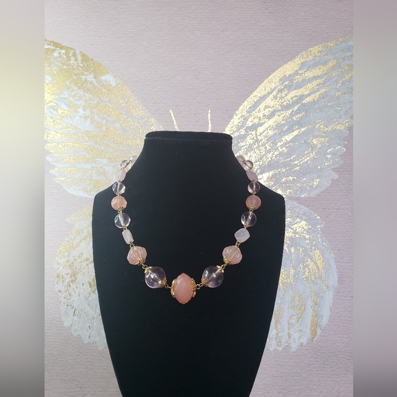 Robert Rose | Jewelry | Rose Quartz Beaded Necklace | Poshmark